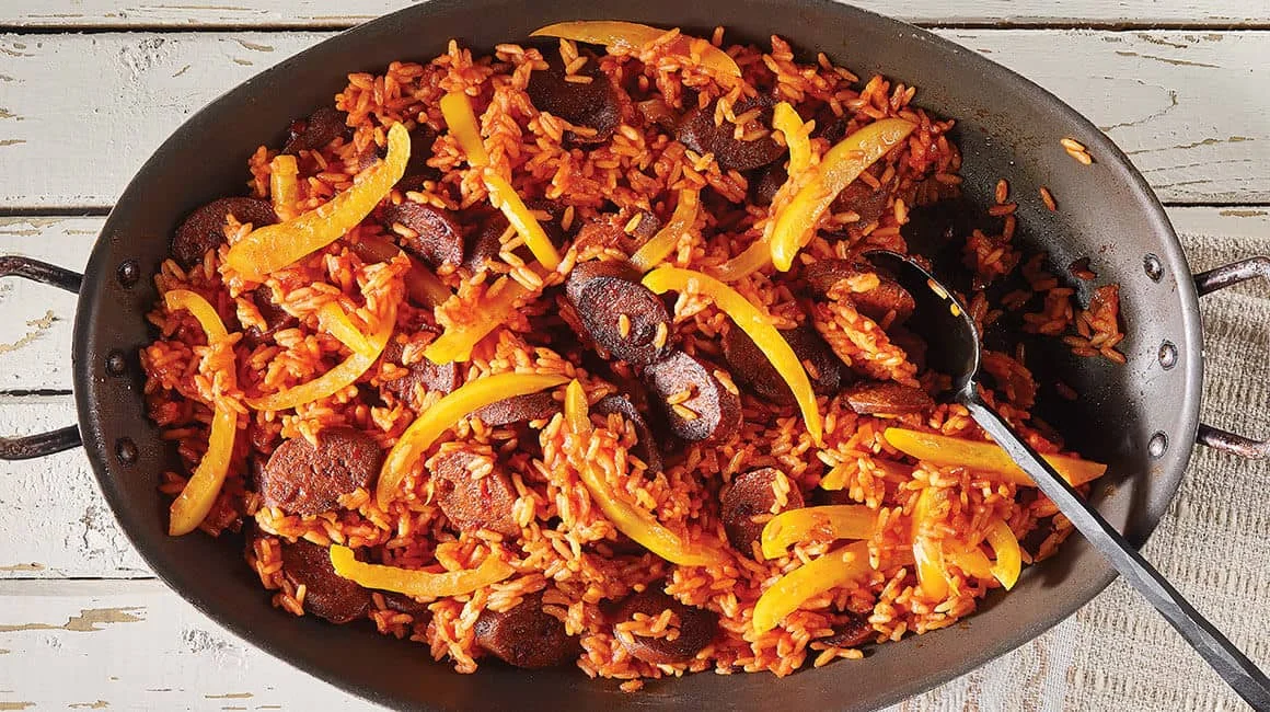 Riz aux tomates et saucisses végé One Pot | IGA