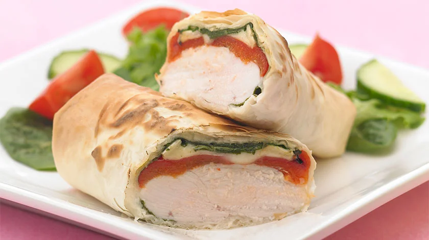Filo Chicken with Brie & Peppers Recipe | Thrifty Foods