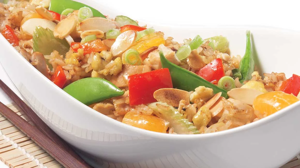 Riz frit au poulet et clémentines | IGA