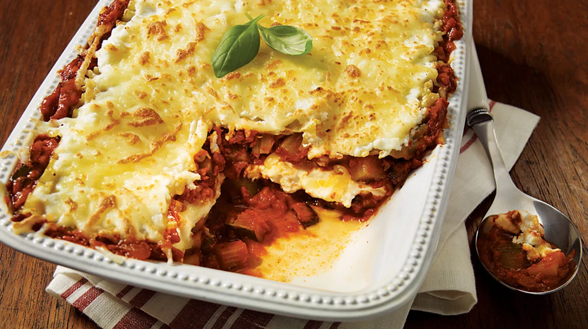 Vegetable-ricotta lasagna from Stefano Faita (Lasagne con legumi al ...