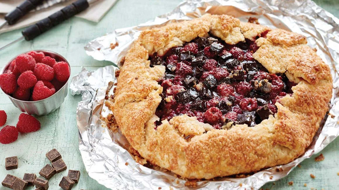 Tarte rustique framboise et chocolat | IGA