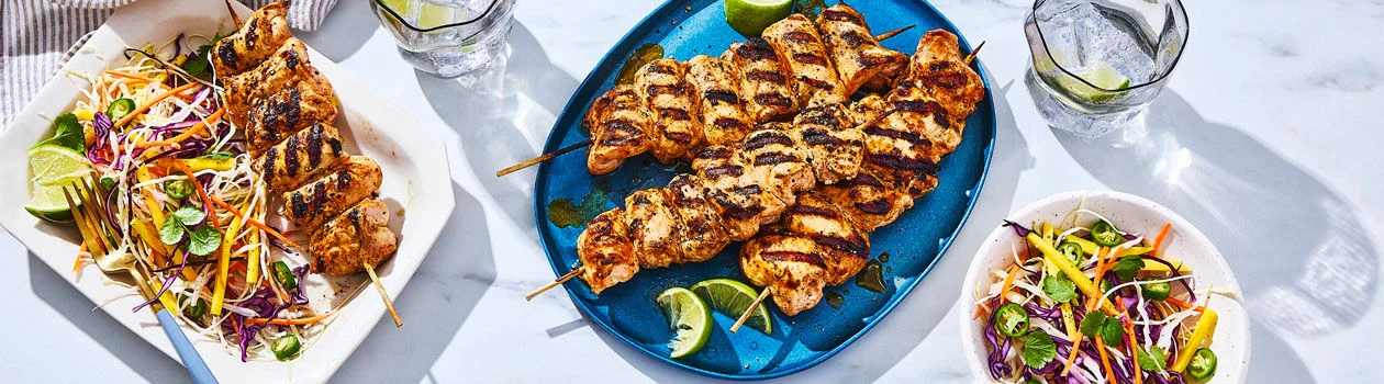 Spicy Grilled Chicken Kabobs with Mango Slaw | Sobeys Inc.
