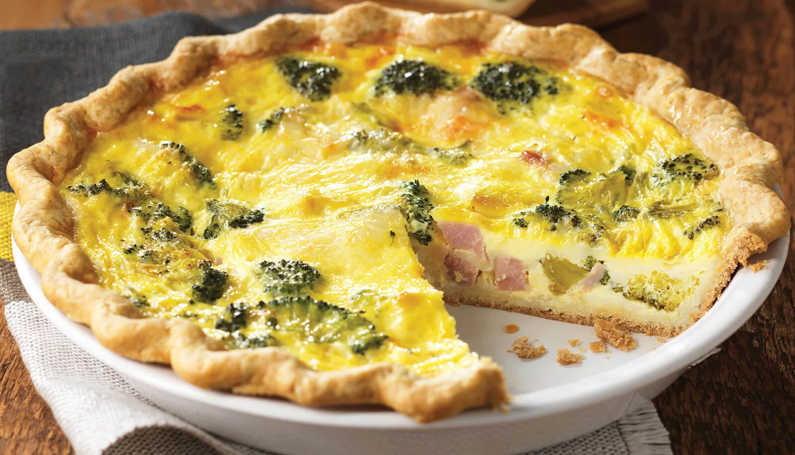 Broccoli, Ham & Swiss Cheese Quiche | Sobeys Inc.