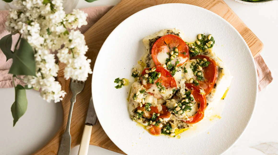 Poisson blanc en papillote façon Caprese | IGA