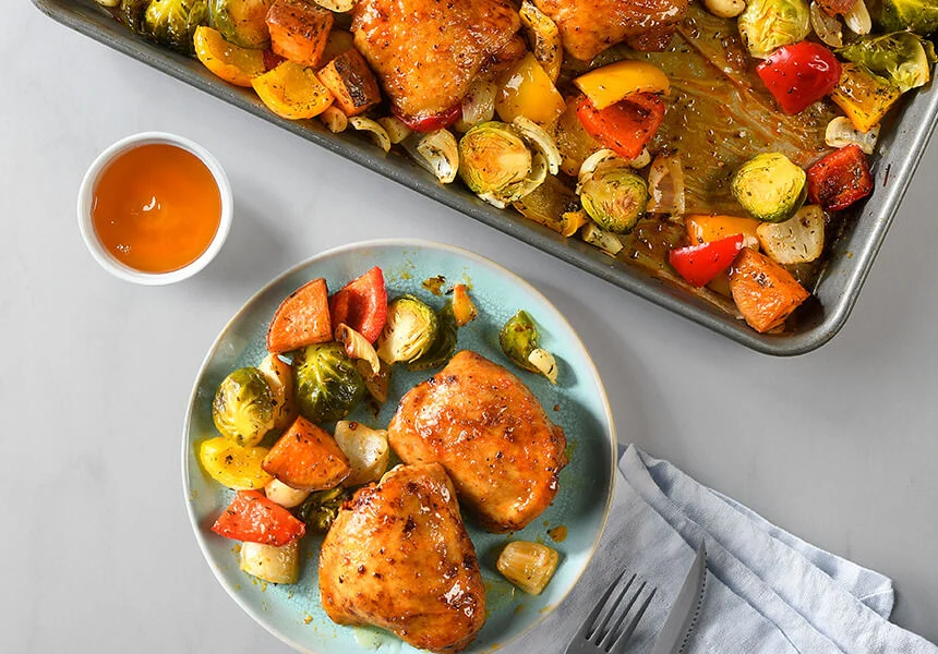 Honey Garlic Chicken with Roasted Veggies | Safeway Canada