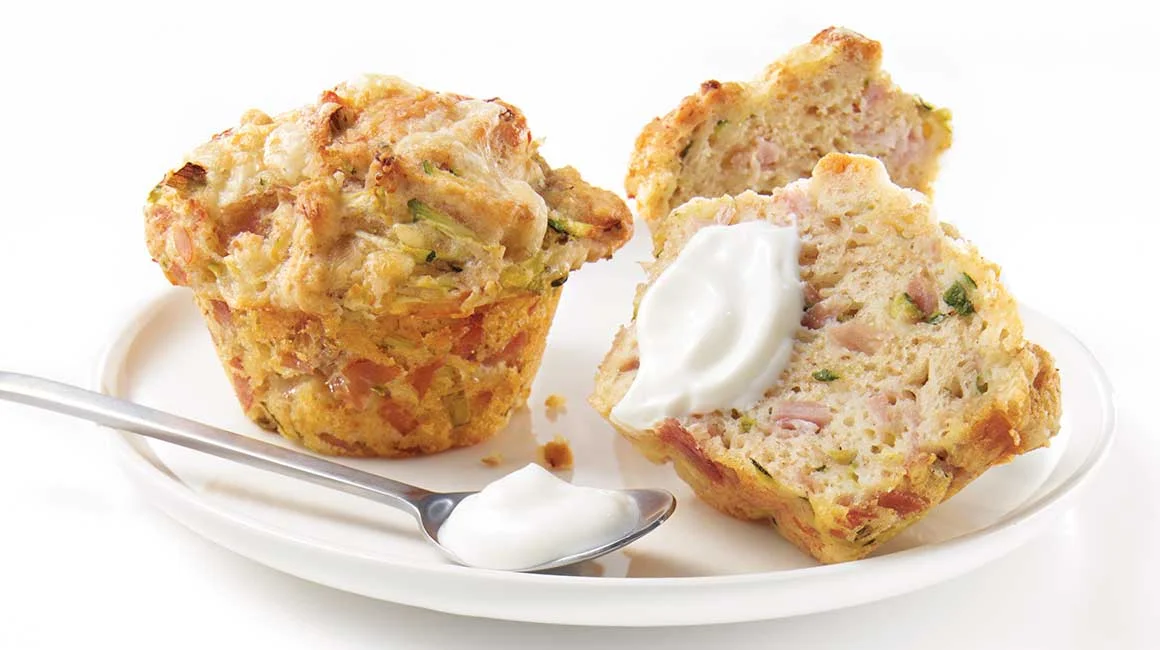 Muffins au jambon blanc et au cheddar | IGA