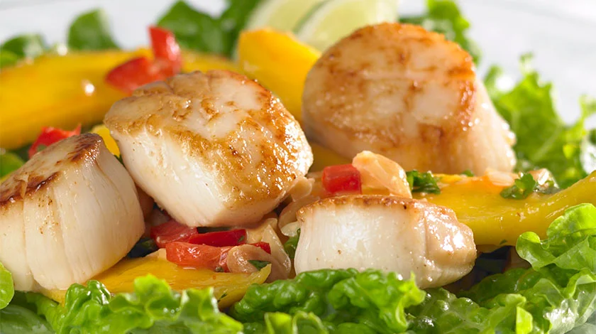 Pan-Seared Scallops with Mango Salad | Thrifty Foods
